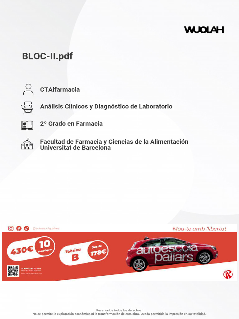 Bloc II ACDL UB Farmàcia | PDF