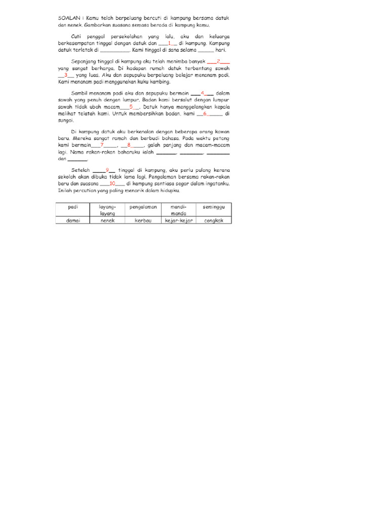 KARANGAN LAWAT KAM DATUK | PDF