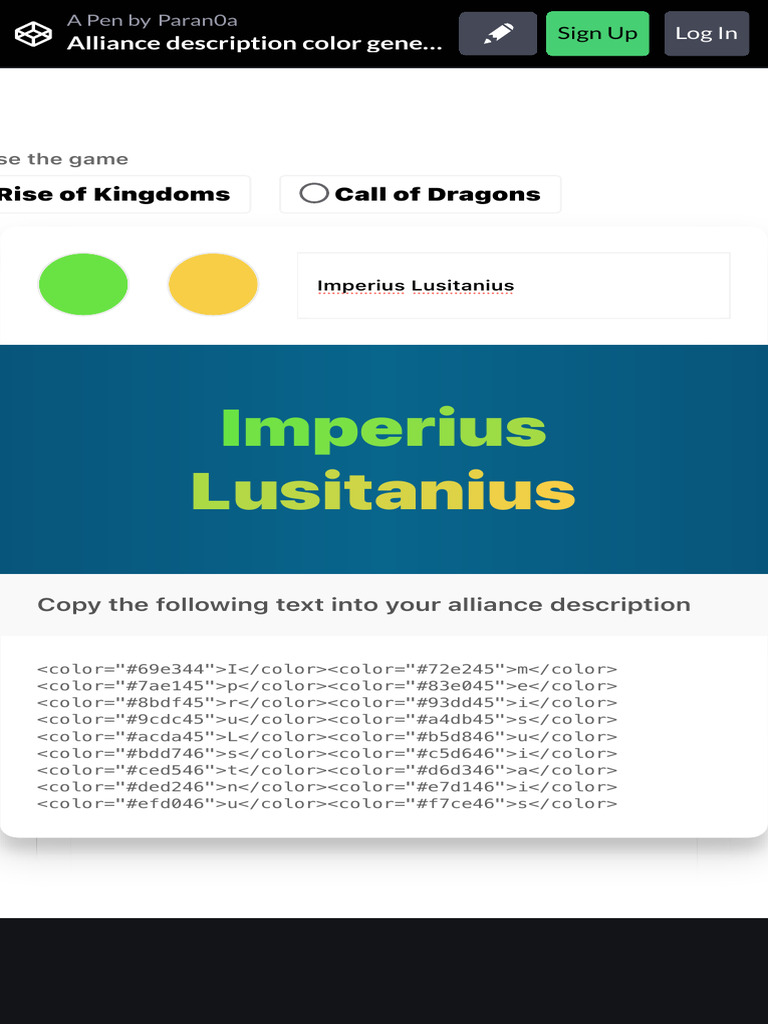 Alliance Description Color Template | PDF