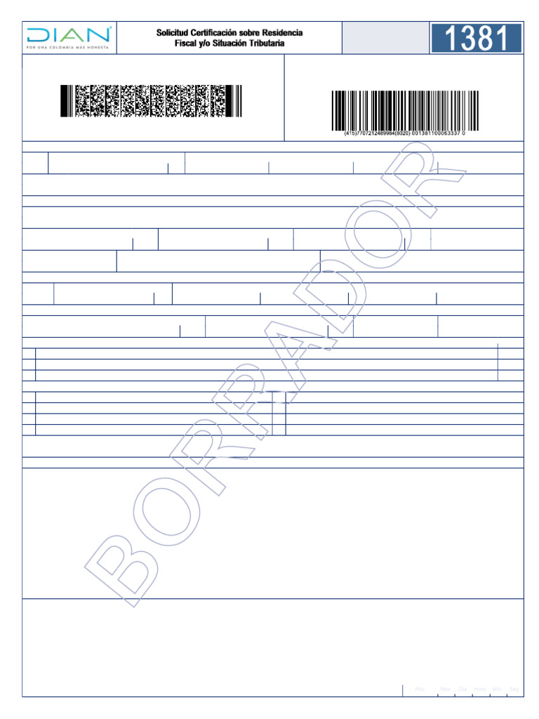 Solicitud De Certificado De Residencia Fiscal Pdf
