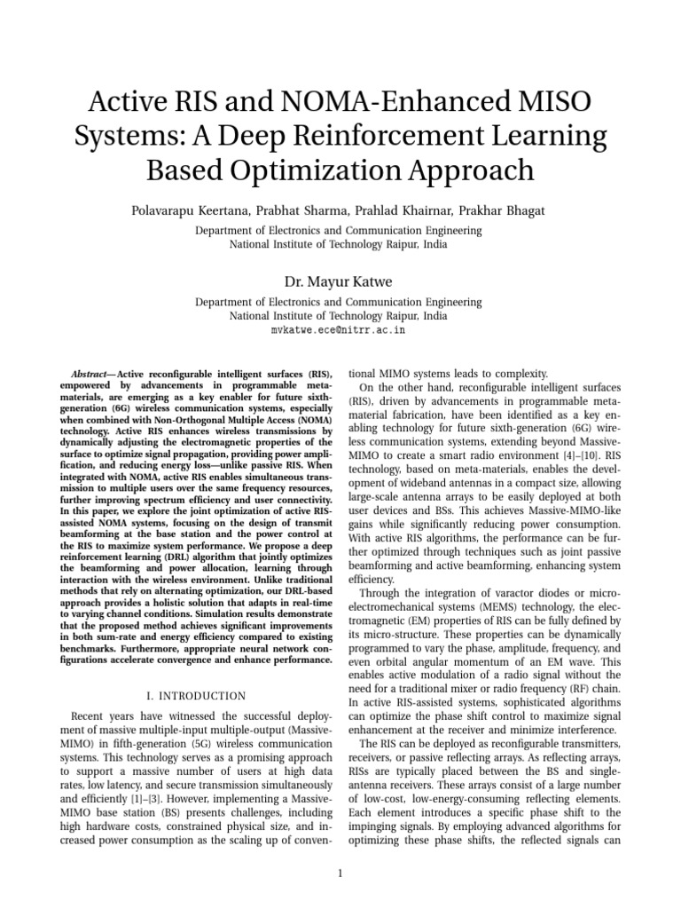 Active RIS and NOMA-Enhanced MISO Systems: A Deep Reinforcement Learning Based Optimization ...
