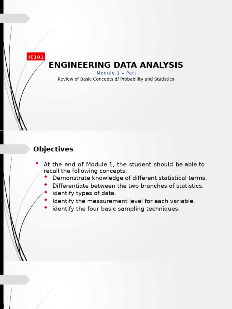 Module 1.1 - Definition of Statistical Concepts and Principles | PDF | Statistics | Sampling ...
