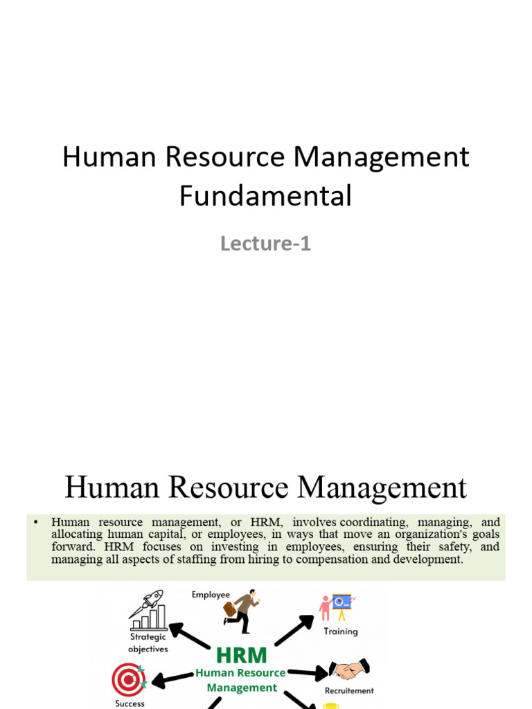 L - 1 HRM - Fundamental | PDF | Human Resource Management | Employment