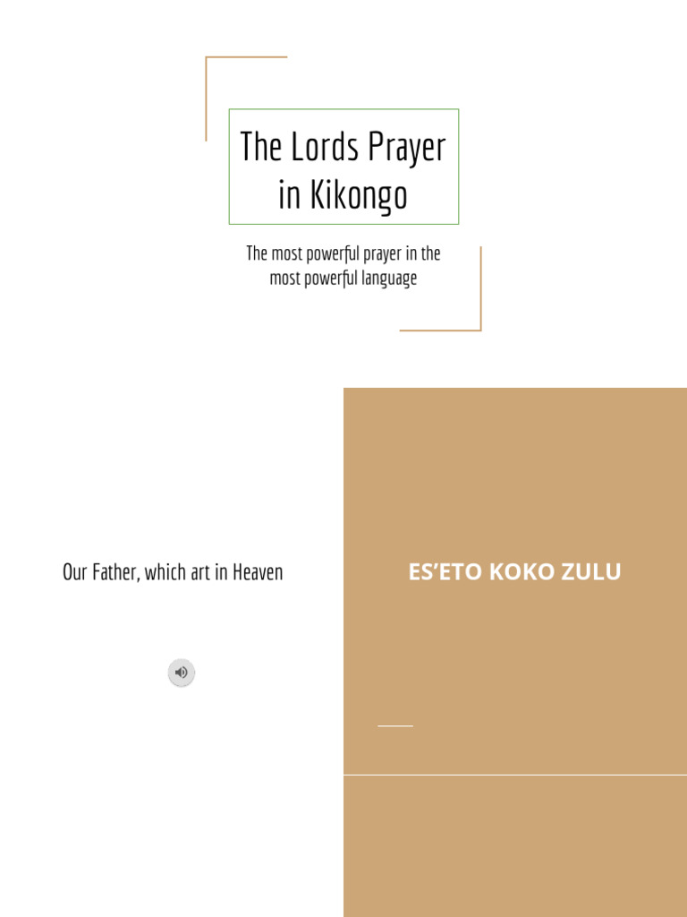 The Lords Prayer in Kikongo | PDF