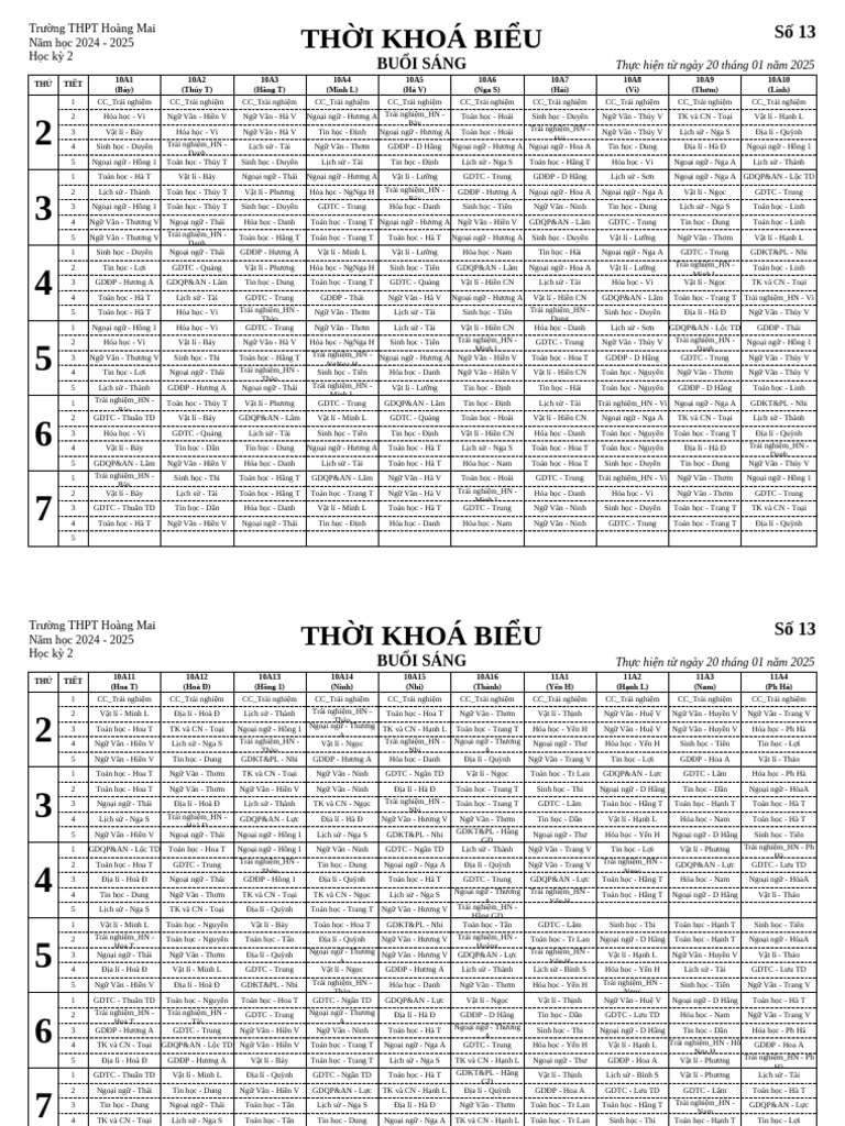 TKB Lop So 13 | PDF