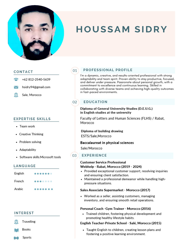 Houssam Cv | PDF | Cognition | Learning