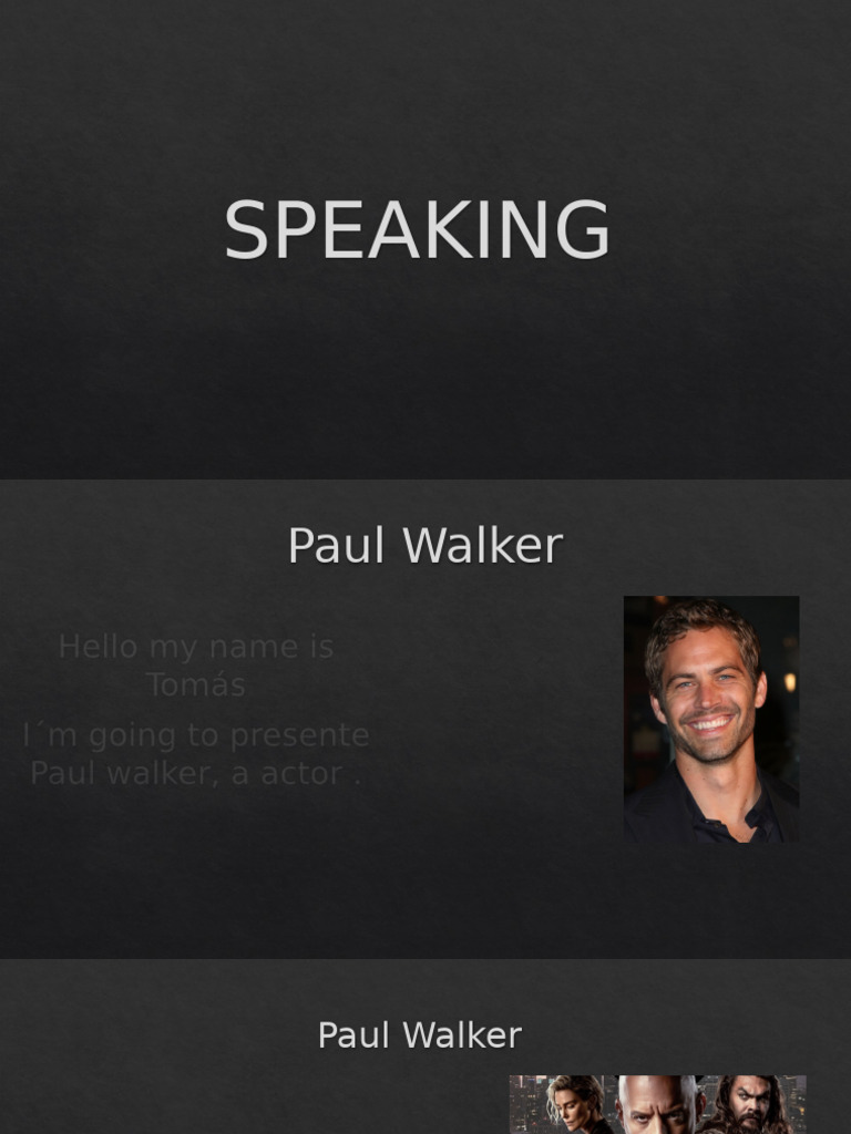 Paul Walker: A Tribute to His Life | PDF
