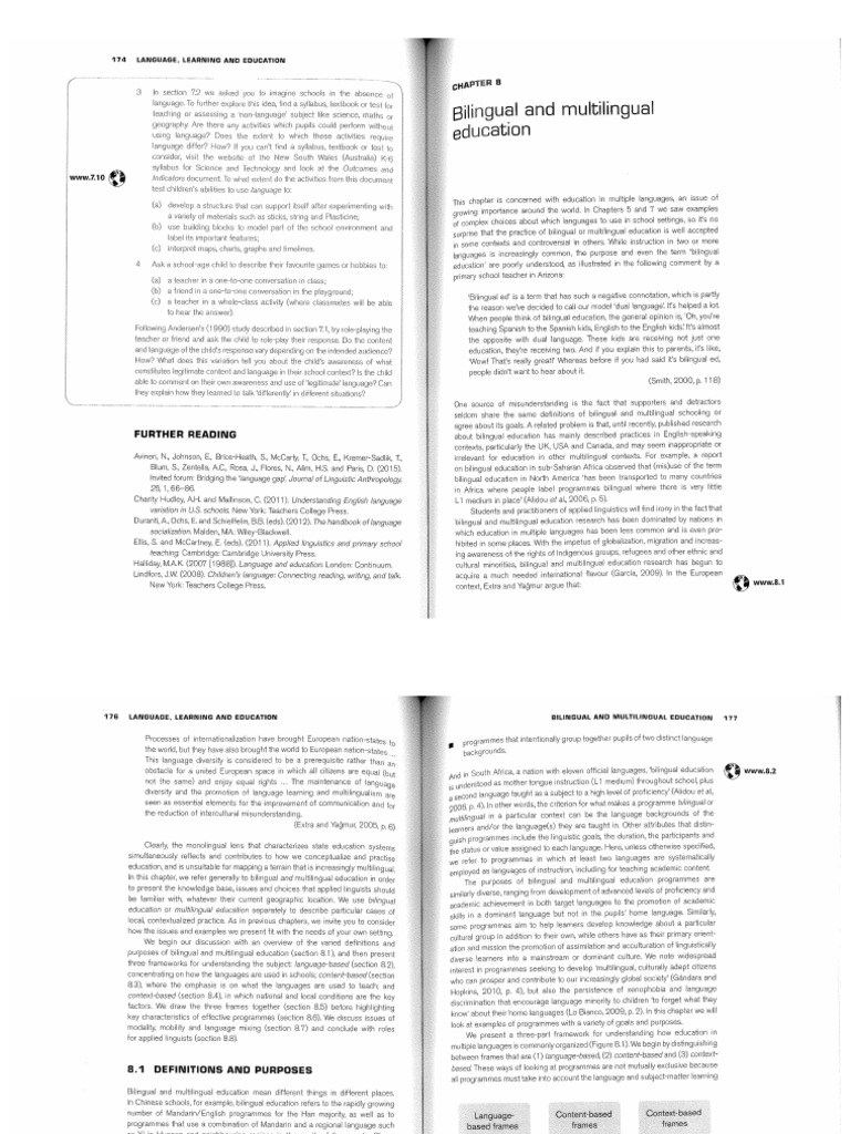 Ch8_bilingual and Multiling Education | PDF