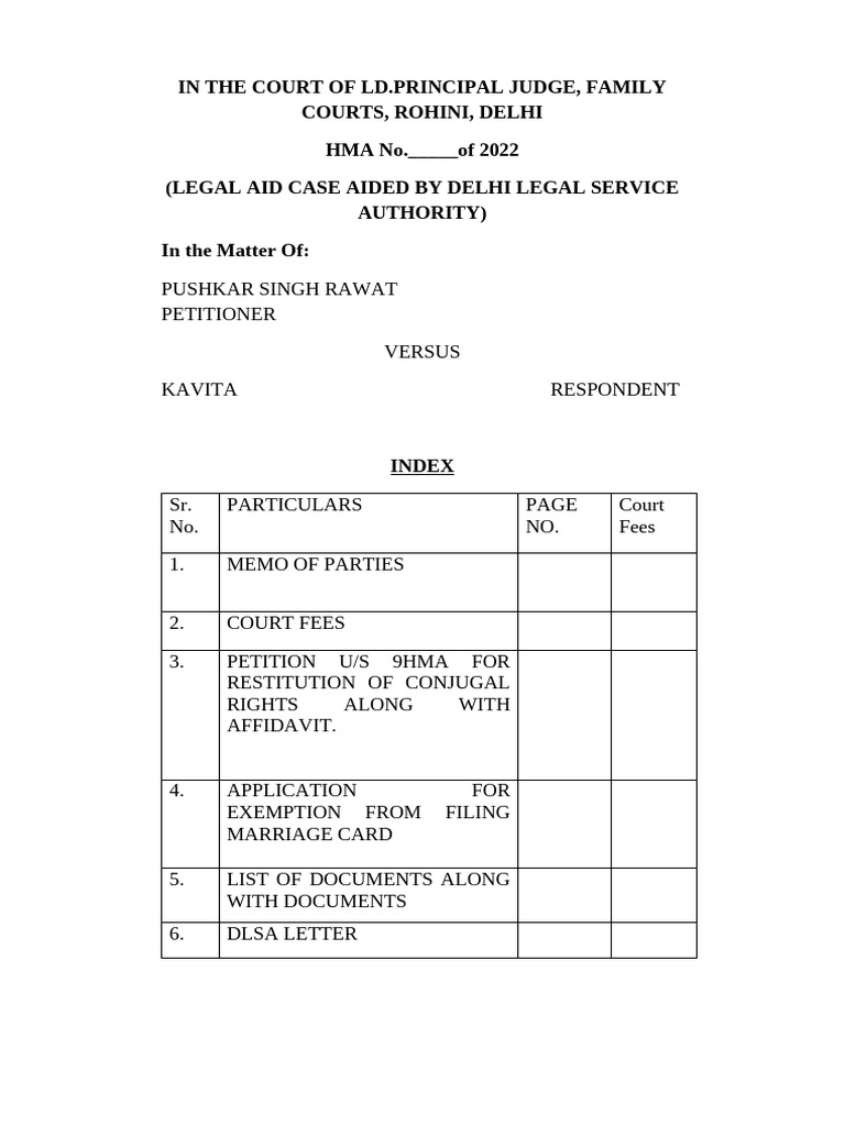 Pushkar Singh Rawat Sec 9 Hma | PDF | Affidavit | Advocate