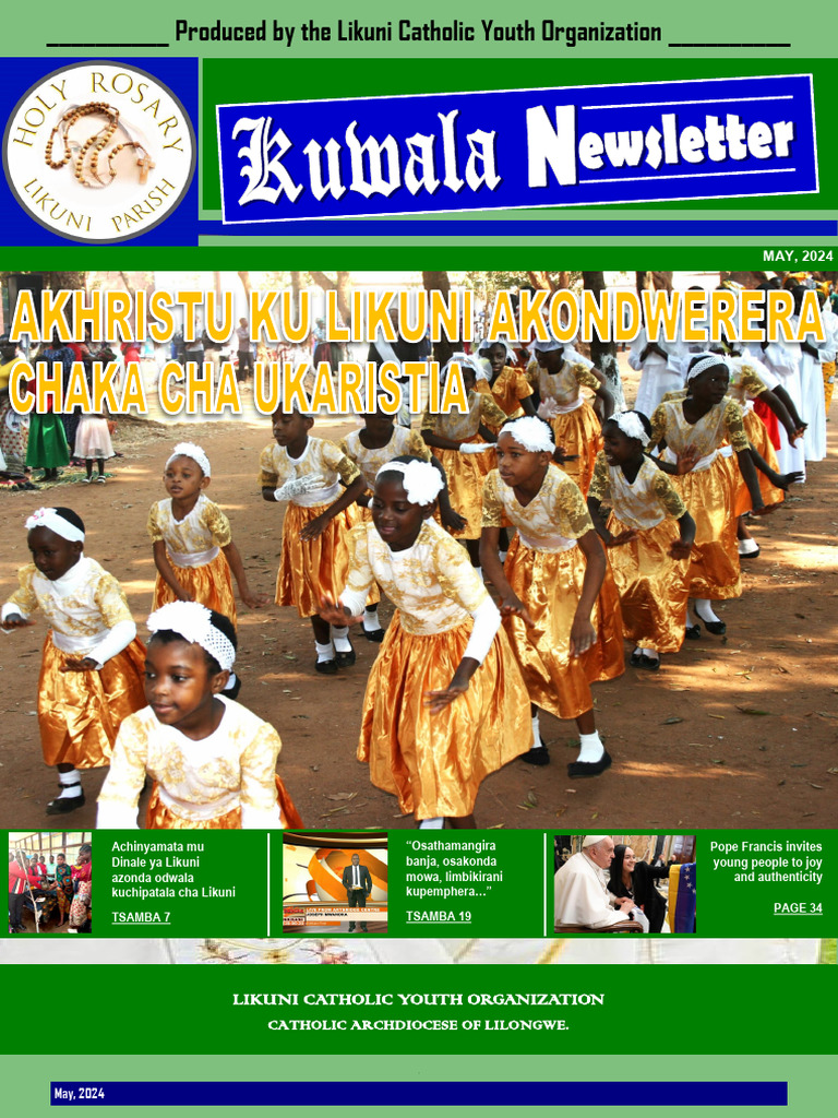 Kuwala Newsletter May Edition | PDF | Catholic Church | Christian Mission