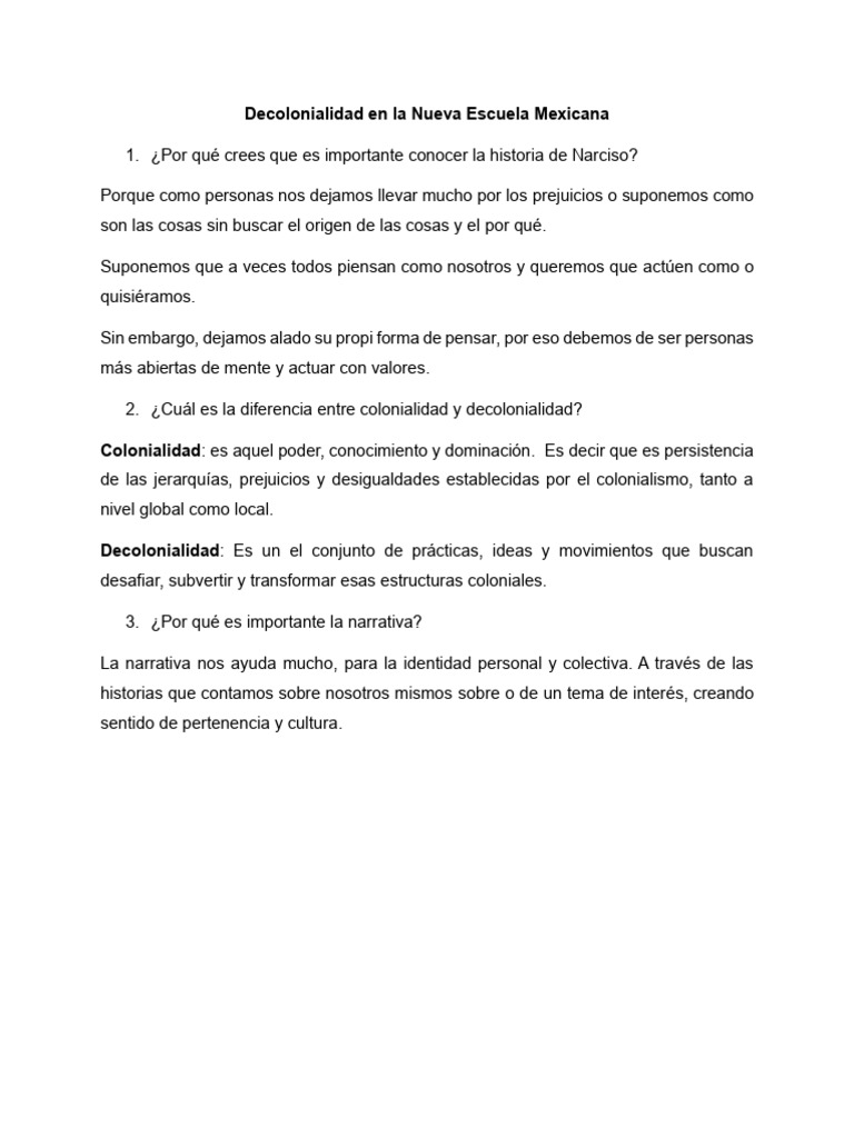 Decolonialidad en La Nueva Escuela Mexicana | PDF