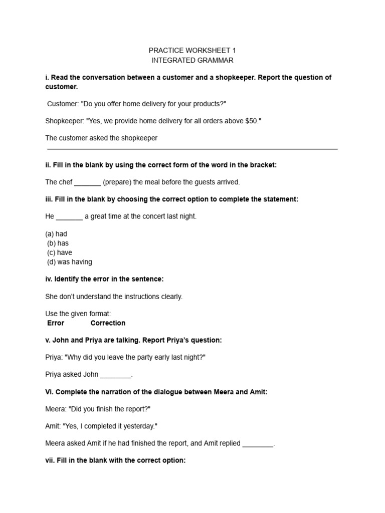 Integrated Grammar 1-1 | PDF