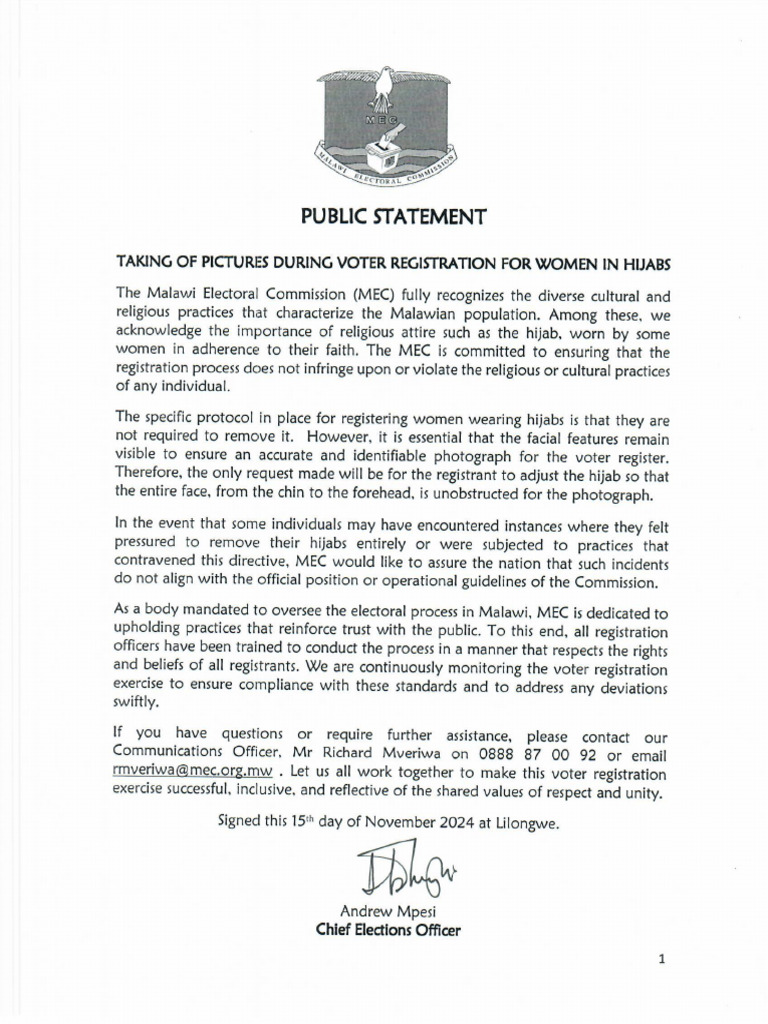 Public Statement | PDF