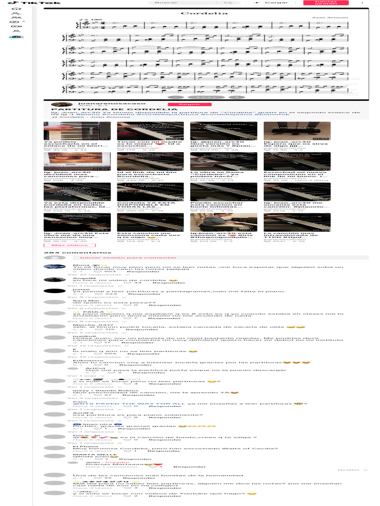 Ig Juan - Arc30 Ya Teneis Disponible La Partitura de "Cordelia" Gratis ... Cordelia Canción ...