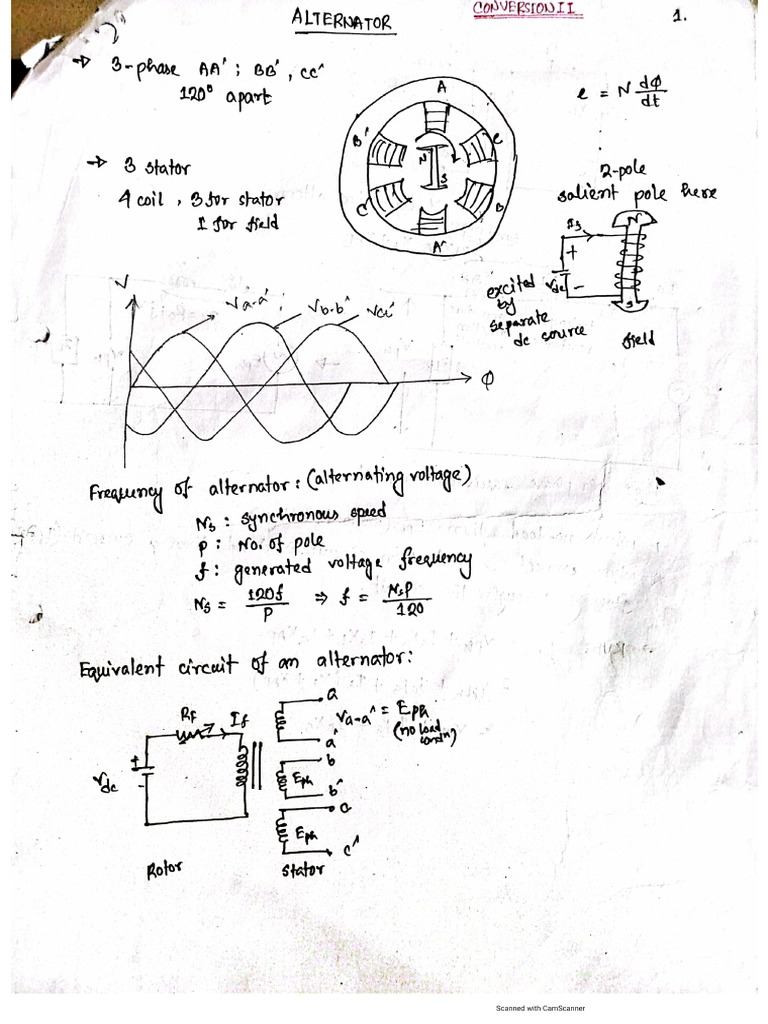 Alternator hand note 1 | PDF