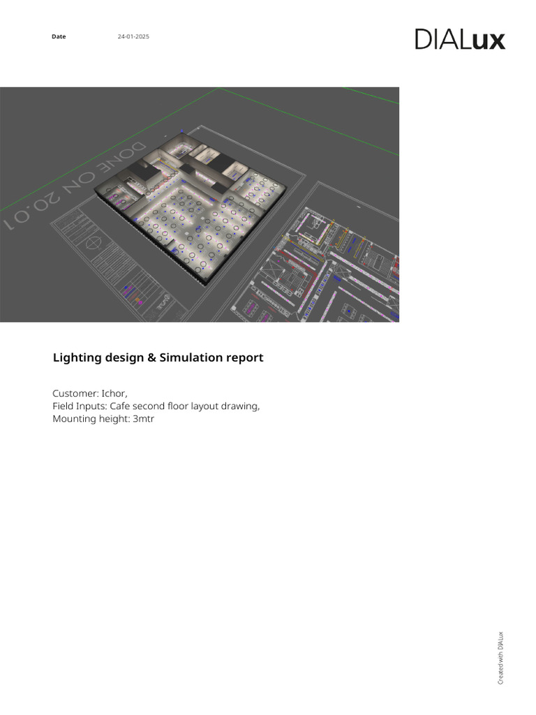 Ichor - Cafe Second Floor Lighting Design Simulation Report. 24.01.2025 | PDF | Rendering ...