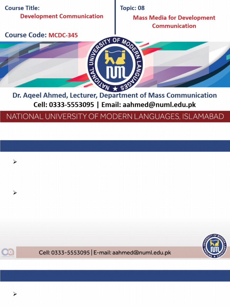 Mass Media For Development Communication | PDF | Mass Media | Social Media