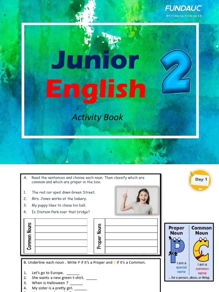 Junior 2 - Activity Book | PDF | Subject (Grammar) | Language Mechanics