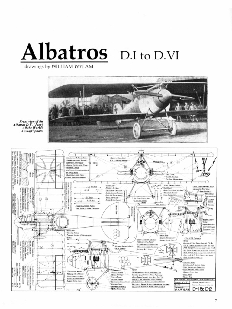 Scale Aircraft Drawings Vol. 1 01 - Albatros D.I To D.VI | PDF