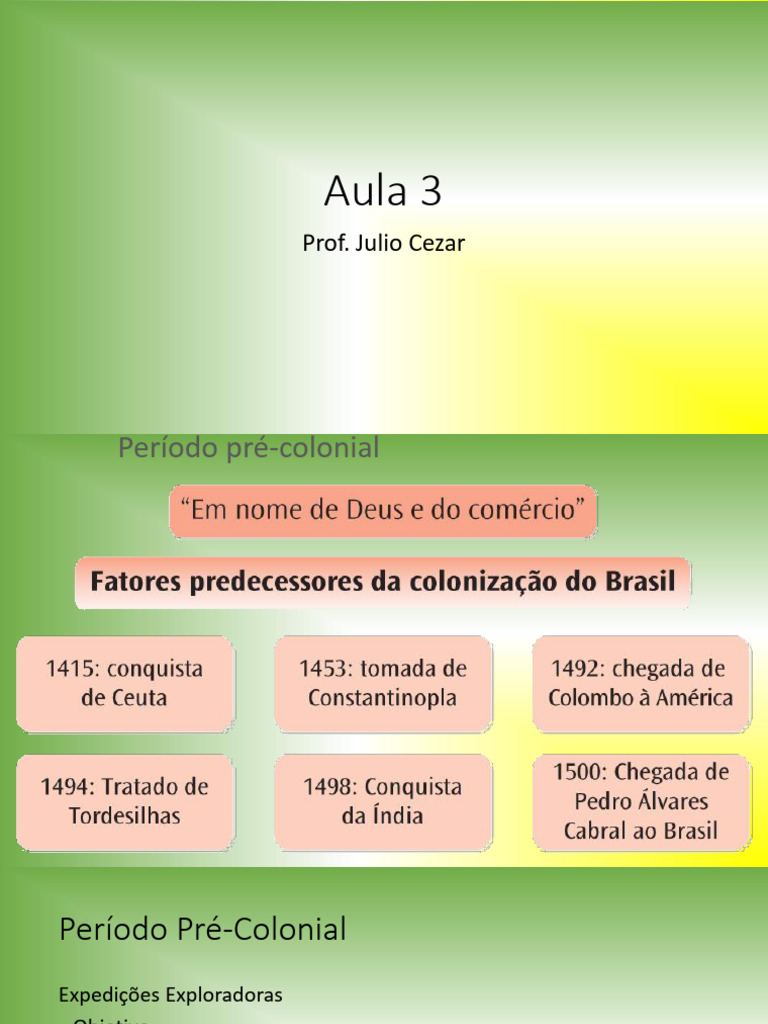 Aula03 Periodo Pre Colonial | PDF