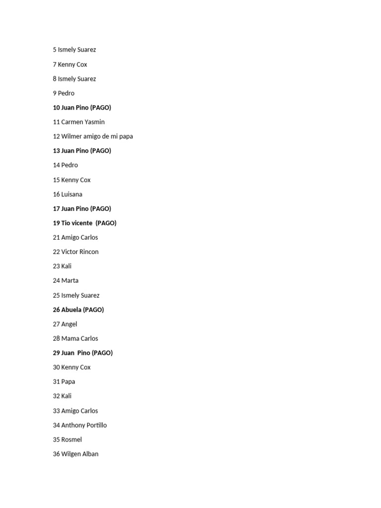 Control Pago Rifa | PDF