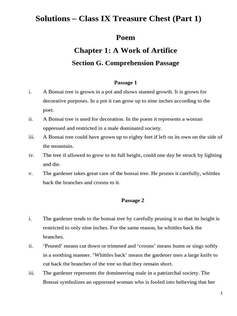 Solutions Treasure Chest Part 1 (IX) - WB (Poem) | PDF | Heaven | Nostalgia