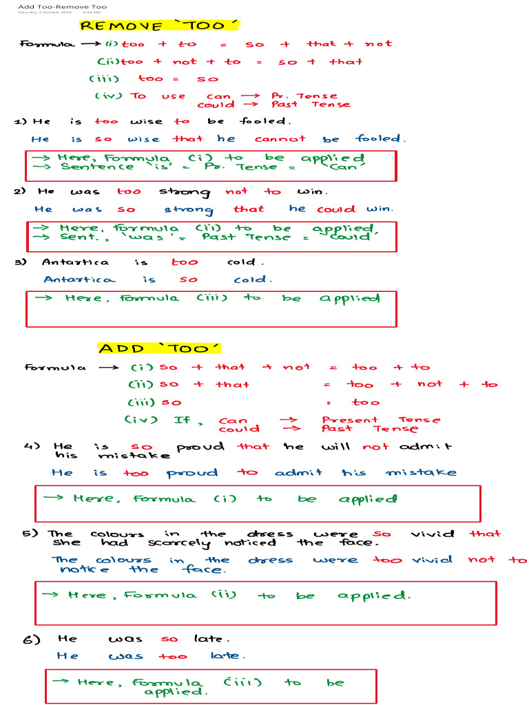 Add Too-Remove Too | PDF