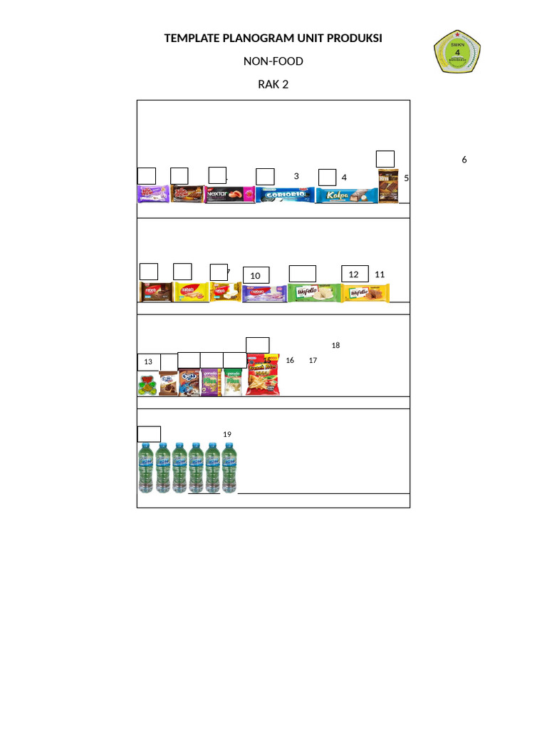 TEMPLATE PLANOGRAM UNIT PRODUKSI RAK 2 | PDF