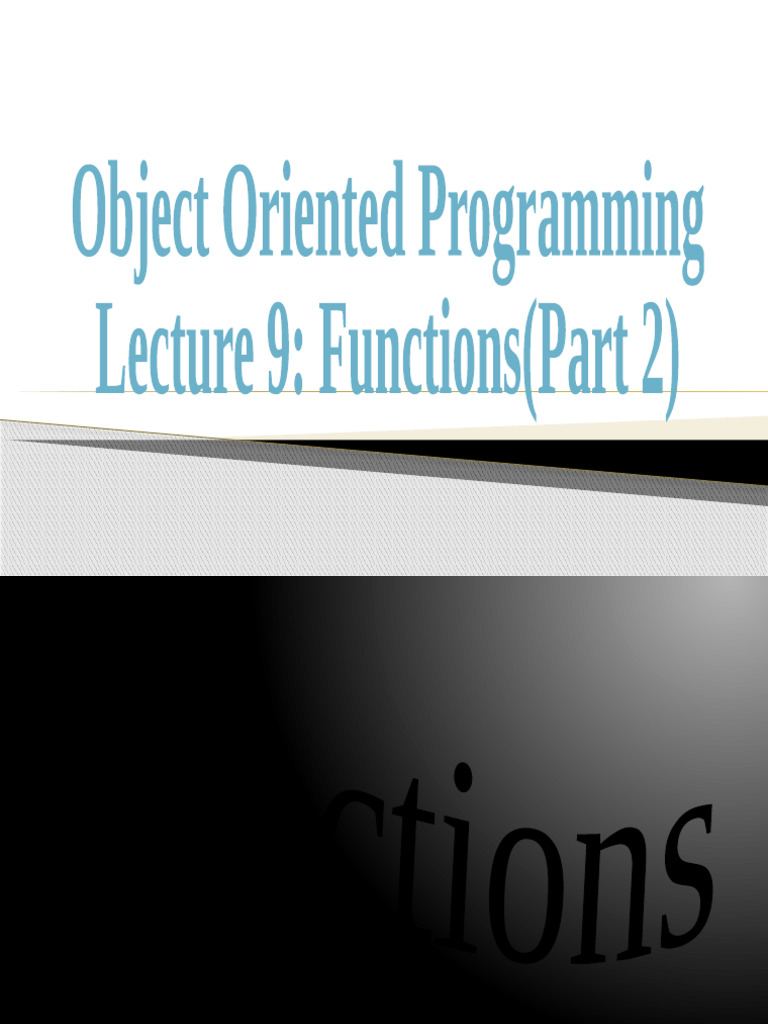 Lec # 9 - (Part 2) | PDF