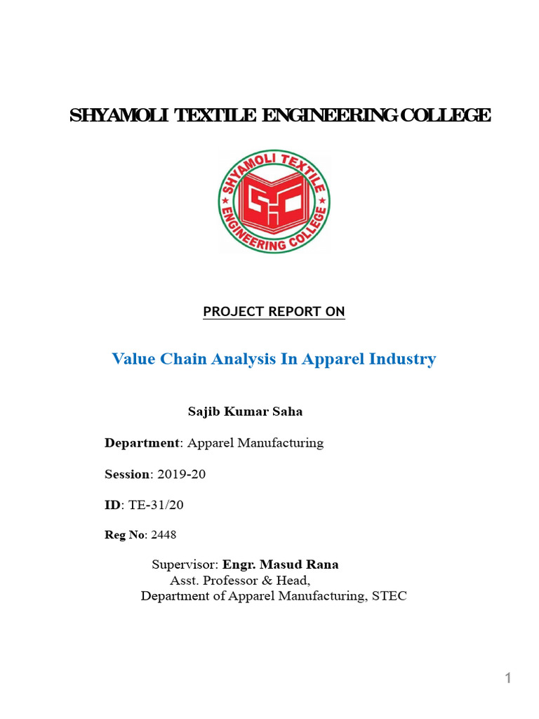 Value Chain Analysis | PDF | Performance Indicator | Clothing Industry