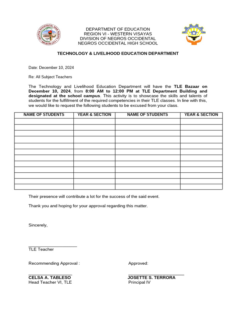 Bazaar 2024 Letter | PDF