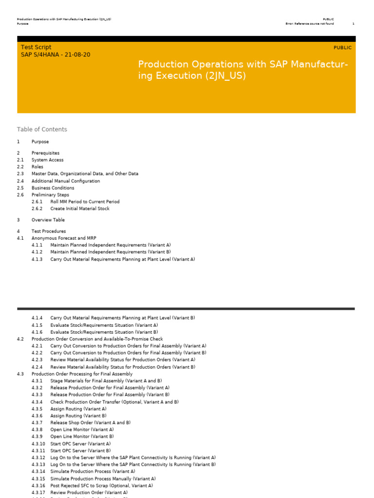 2JN S4hana2020 BPD en Us | PDF | Business | Supply Chain Management