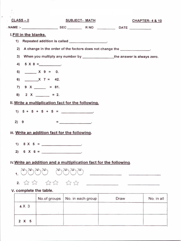 CBSE Class 2 Maths Practice Worksheets (29) | PDF