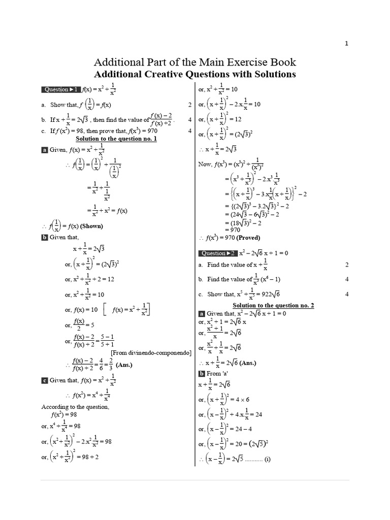 SSC Maths Questions with Solutions | PDF