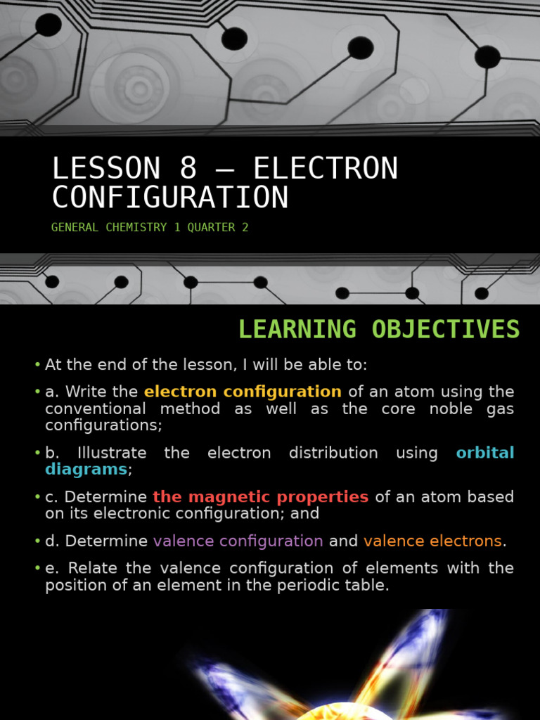 Lesson 8 Electron Configuration Pdf Atomic Orbital Electron Configuration