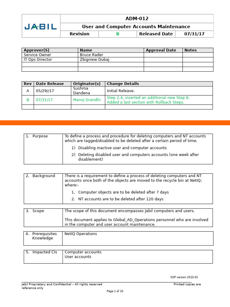User Account Maintenance Process | PDF | Login | Password