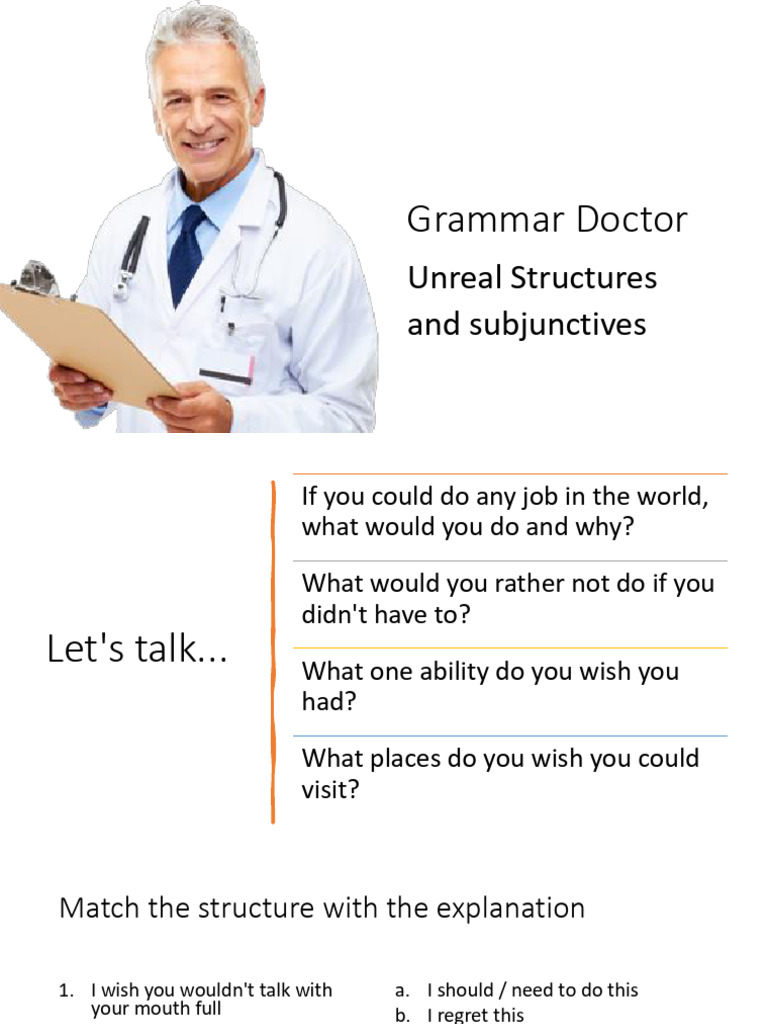 Grammar Doctor L 13 Unreal Structure | PDF | Linguistics | Grammar