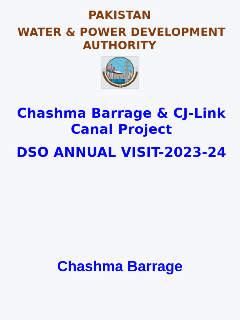 Chashma Barrage and CJ-Link Overview | PDF | Road | Earth Sciences