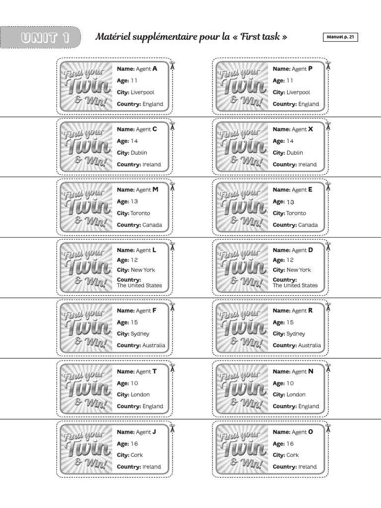 5c. First Task Material | PDF