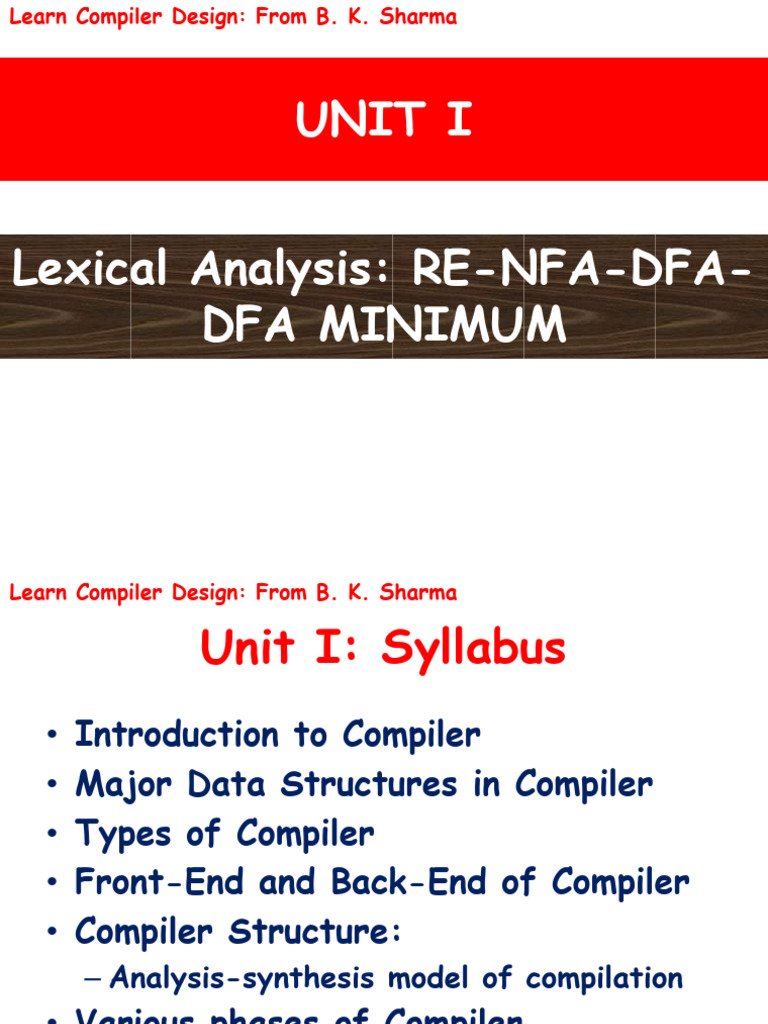 Compiler Design: Lexical Analysis & DFA | PDF | Theory Of Computation | Models Of Computation