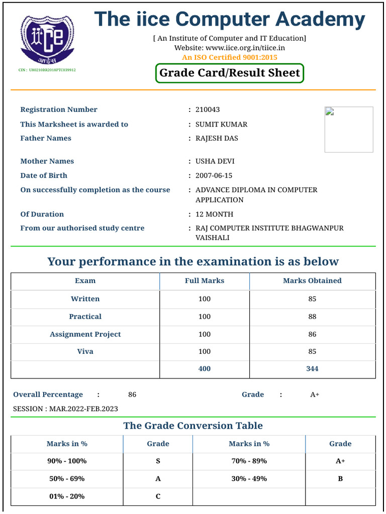 ADCA Certificate Web | PDF