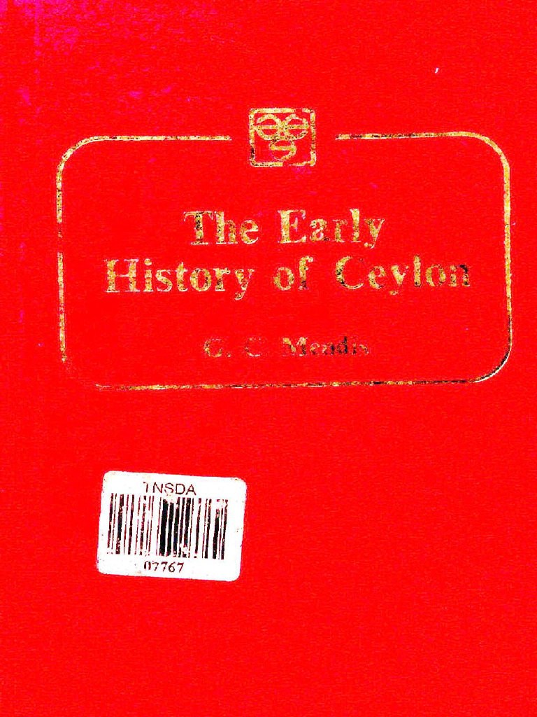 The Early History of Ceylon 1985 | PDF