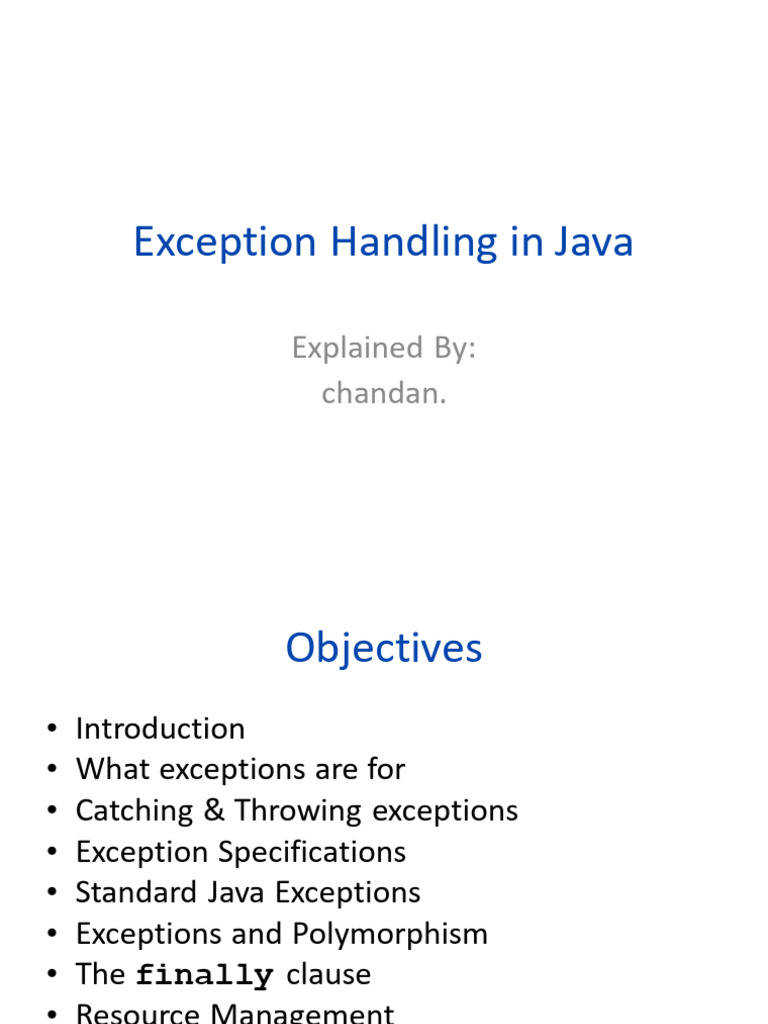 Java Exception Handling Most Important Question Pdf Java Programming Language Computer