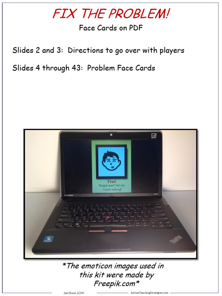 Fix The Problem 40 Face Face Cards To Show One Per Page PDF | PDF