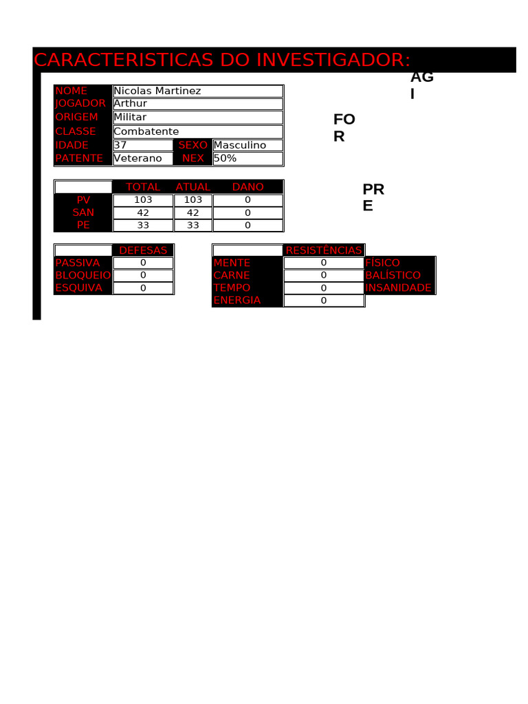 Ficha Nicolas Martinez Ordem | PDF | Armas de fogo | Armas de projétil