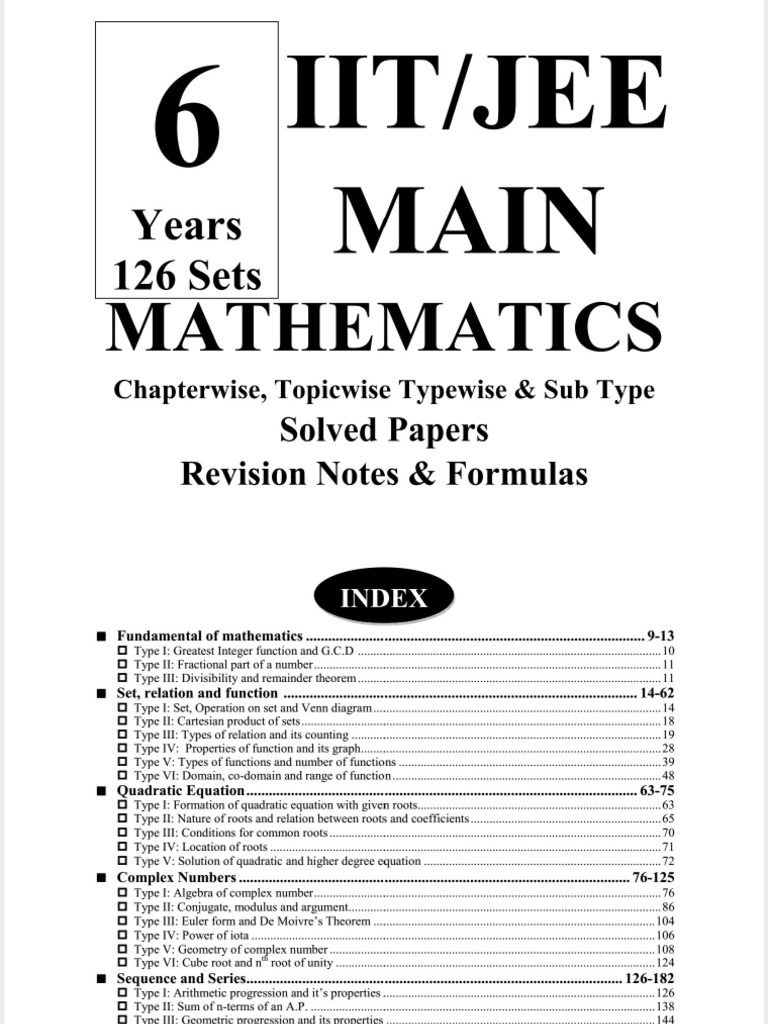 Jee Mains Maths Pyqs (2019-2024) | PDF