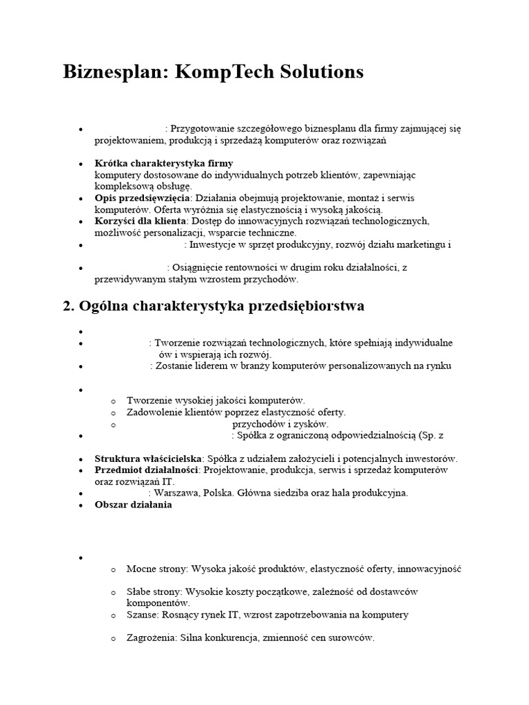 Biznesplan | PDF
