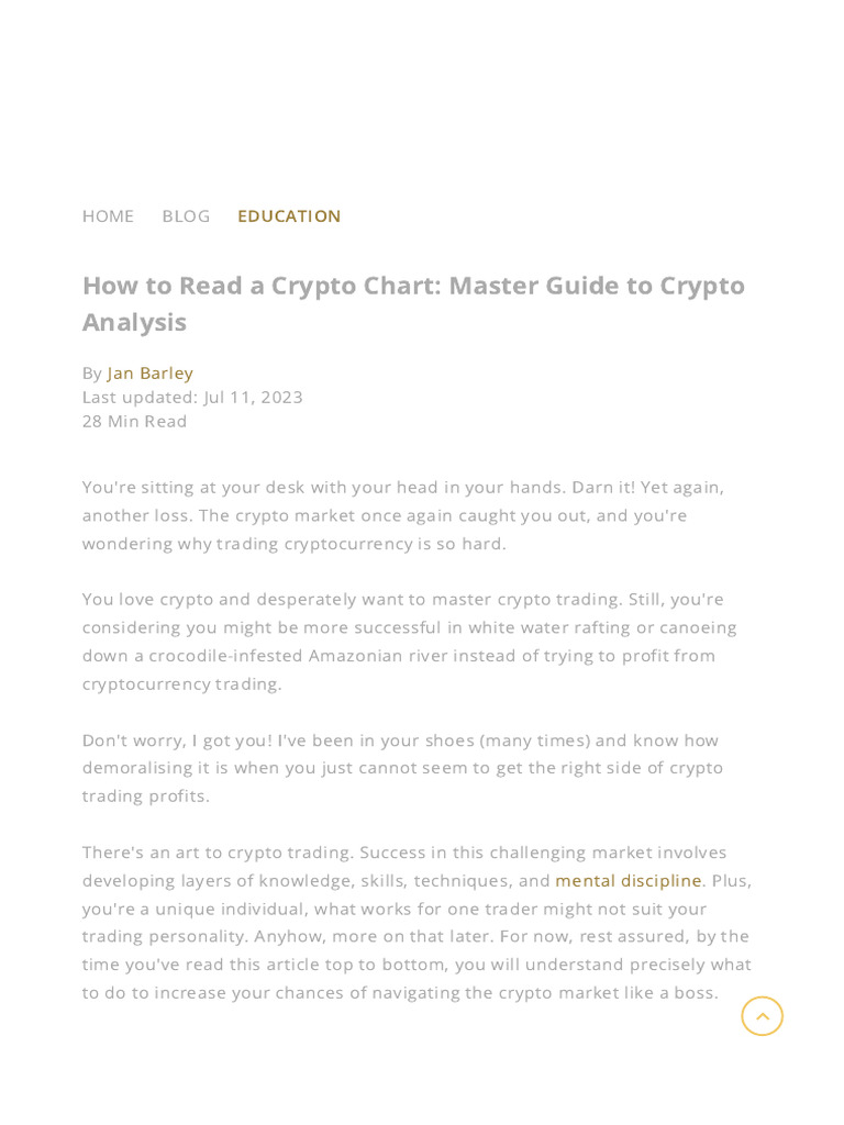 Mastering Crypto Chart Analysis Guide | PDF | Stocks | Technical Analysis
