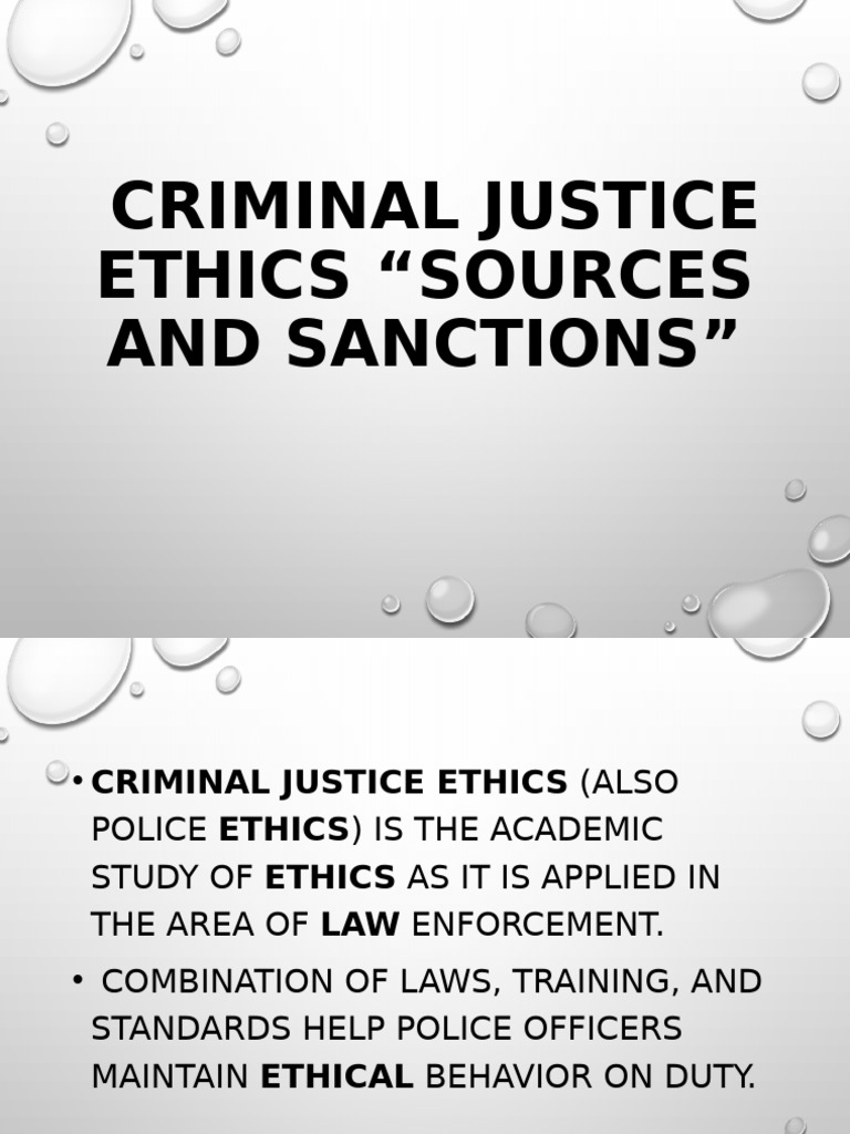 Ethics in Criminal Justice System | PDF | Criminal Justice | Crime ...
