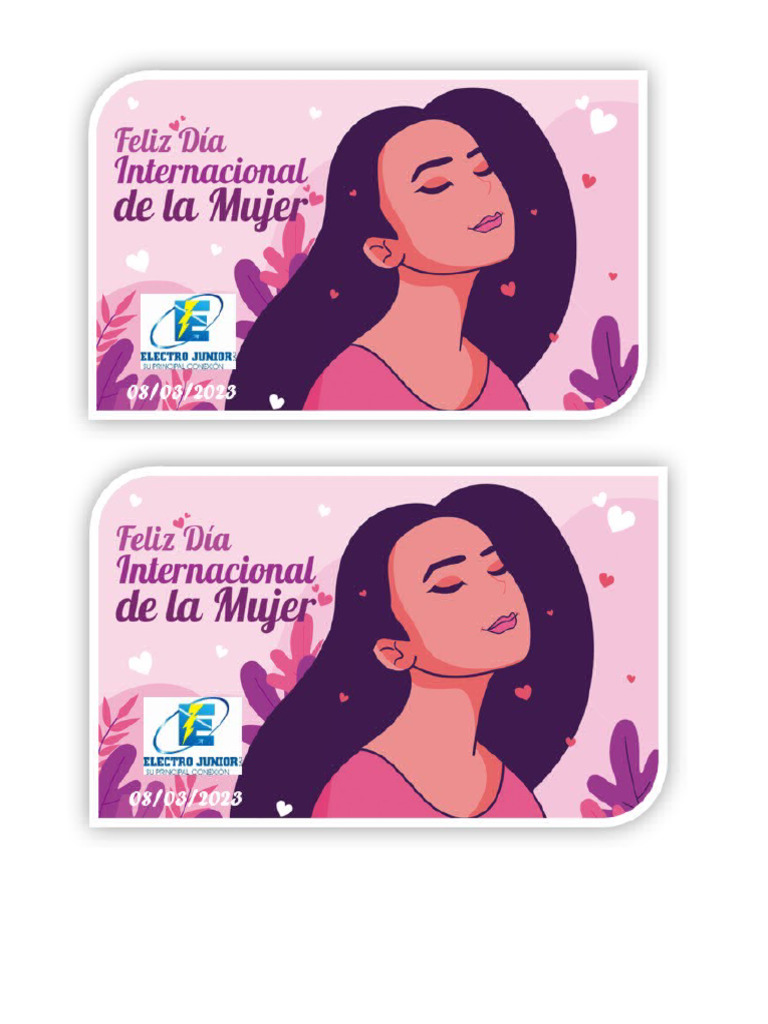 Tarjeta Dia de La Mujer | PDF